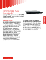 IBM TS2900 Tape Autoloader Datasheet > Lenovo Press