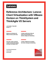 Reference Architecture: Lenovo Client Virtualization with VMware Horizon on ThinkSystem and ...